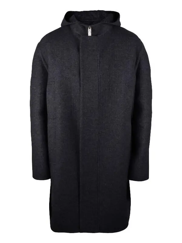 Givenchy Hooded Zip-up Coat - Gray