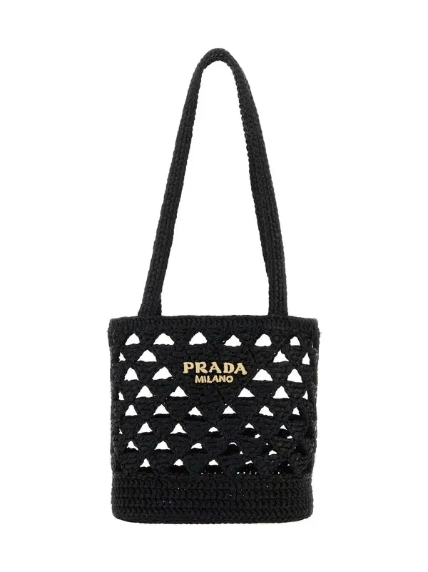 Prada Woven Handbag - Black