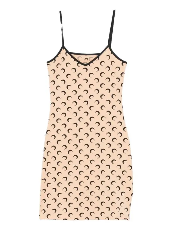 MARINE SERRE Moon Print Mini Dress - Multicolor