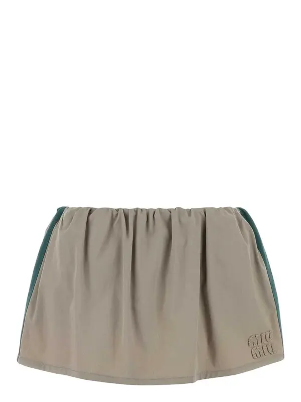 Miu Miu Dove Grey Twill Pant-skirt - Gray