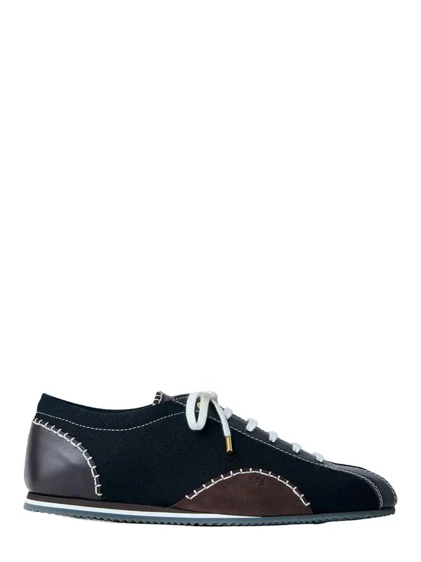 WALES BONNER Paris Sneakers With Contrast Stitching - Black