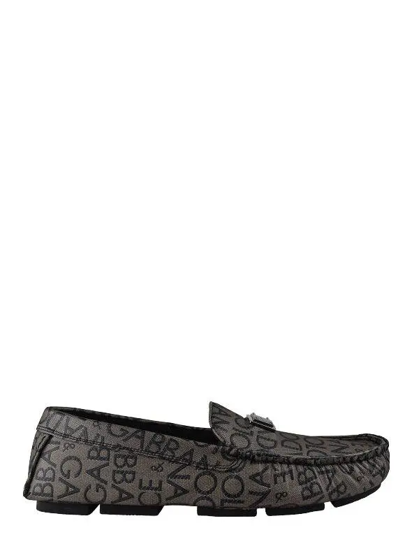 Dolce & Gabbana Monogram Canvas Loafers - Cream