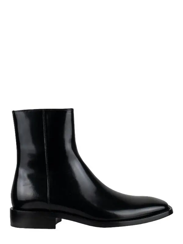 Balenciaga Patent Leather Ankle Boots - Black