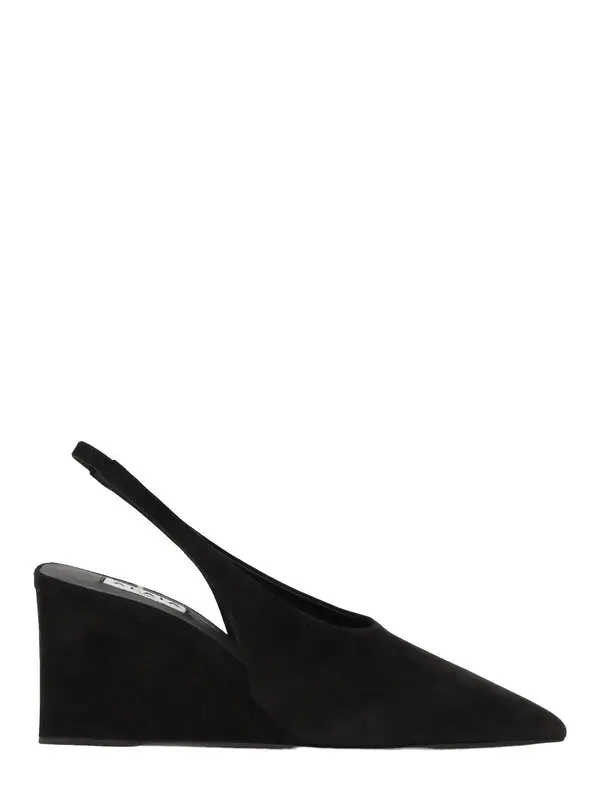 Alaïa Suede Cube Wedge Slingback Pumps - Black