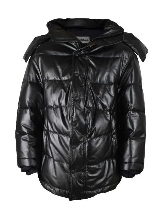 Balenciaga Quilted Down Jacket - Black