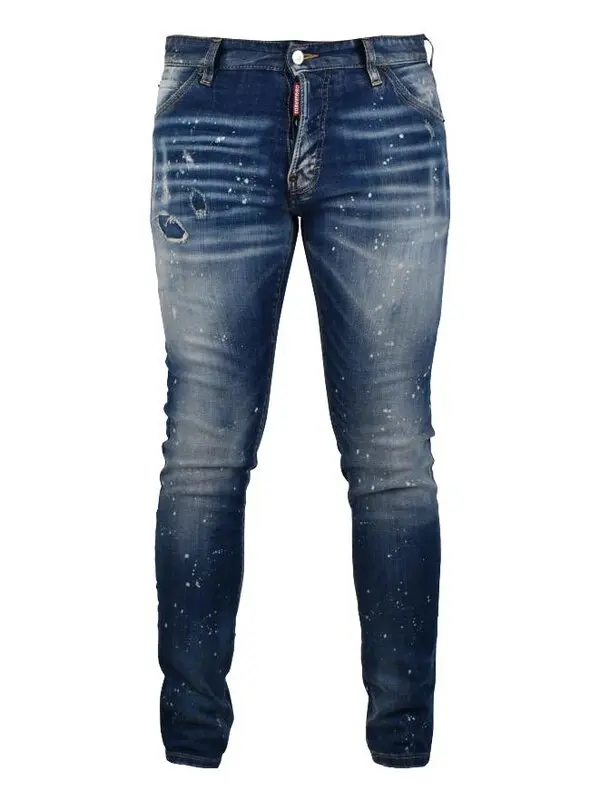 Dsquared2 Cool Guy Jeans With Faded Effect And Paint Stains - Blue