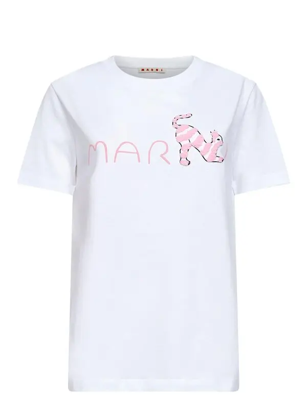 Marni Cotton Logo T-shirt - Multicolor