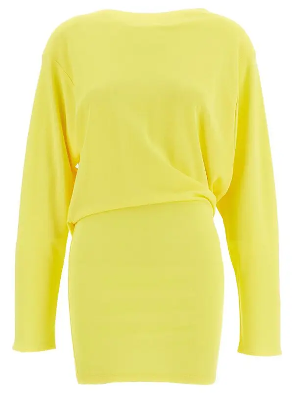 Jacquemus La Robe Mistral Mini Dress With Back Draping - Multicolor