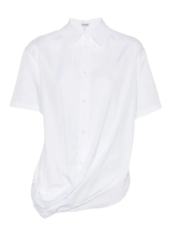 Loewe Cotton Draped Shirt - Multicolor