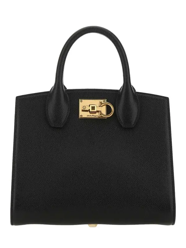 FERRAGAMO The Studio Top Handle Bag - Black