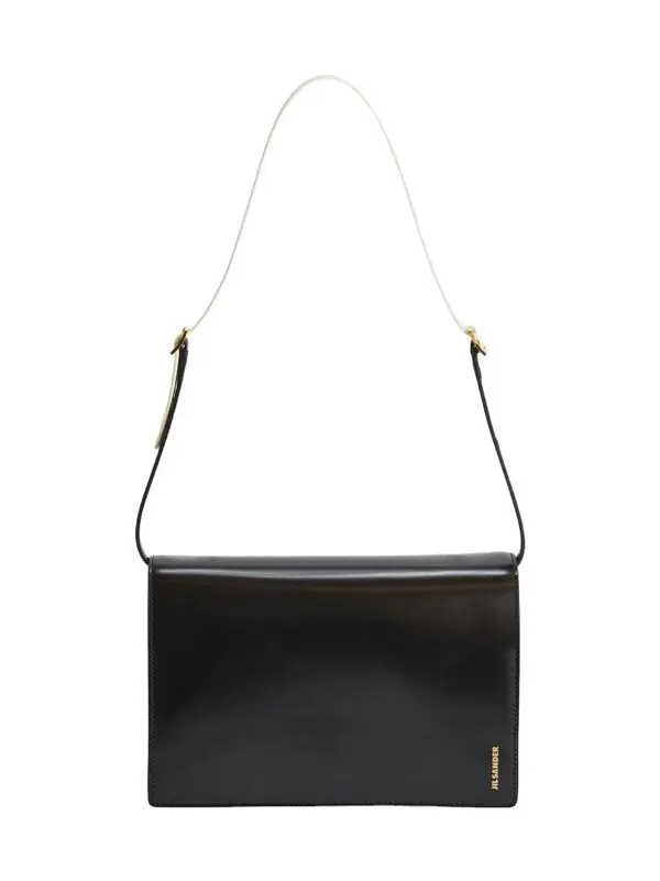 JIL SANDER Black Calf Leather Crossbody Bag - Multicolor