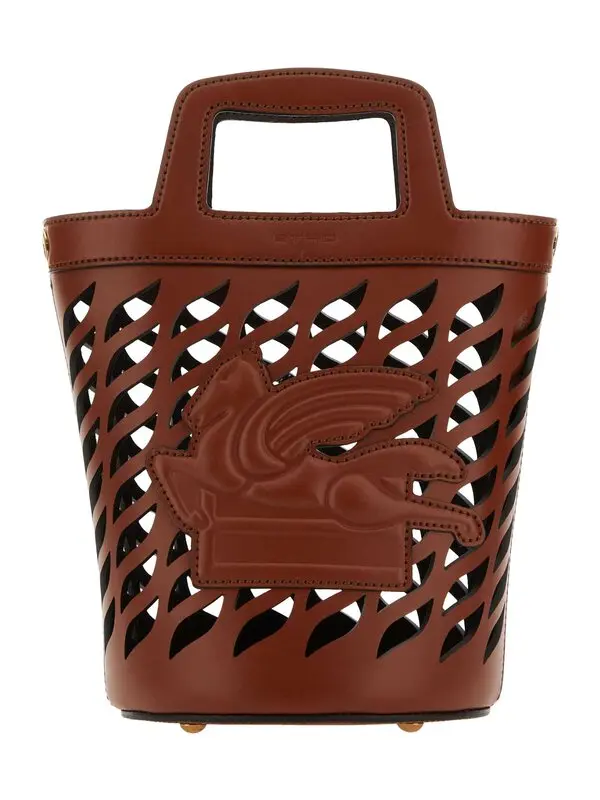 Etro Leather Coffa Bucket Bag - Brown