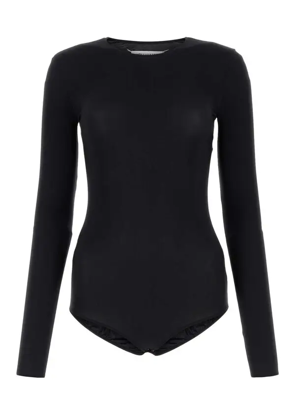 MAISON MARGIELA Stretch Nylon Bodysuit - Black