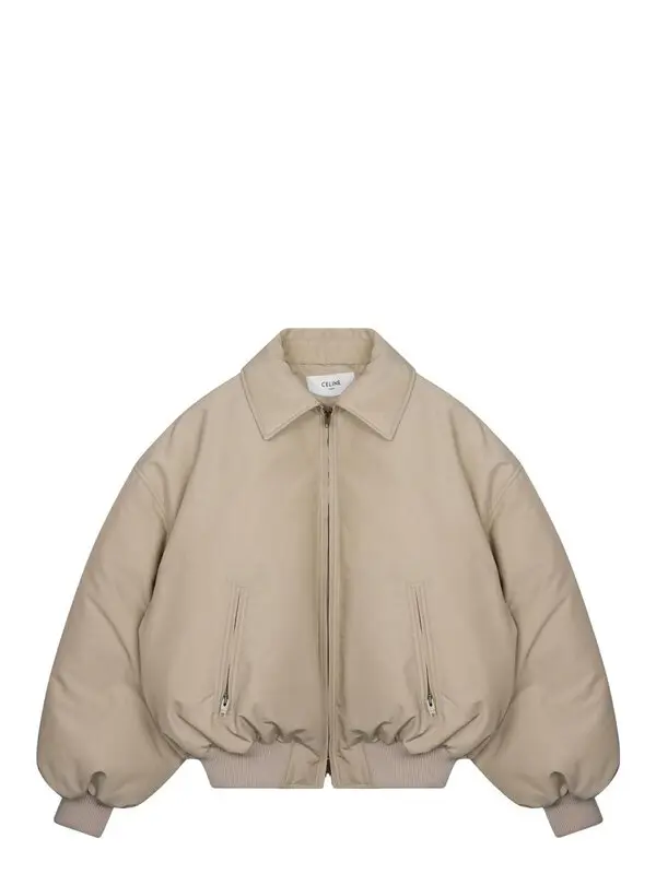 Celine Padded Down Jacket - Cream