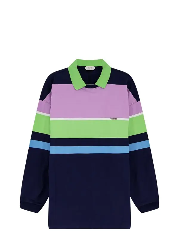 Versace Cotton Sweatshirt With Medusa Detail - Multicolor