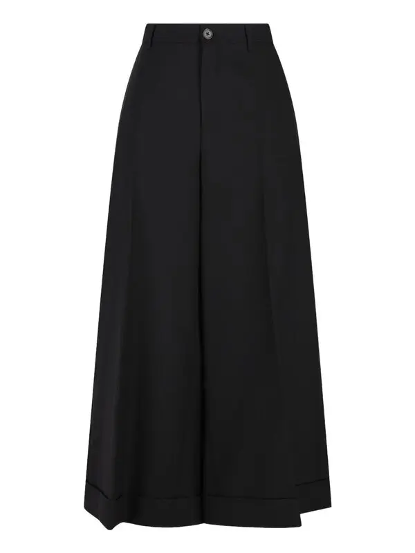 Celine Wool Wide-leg Trousers - Multicolor