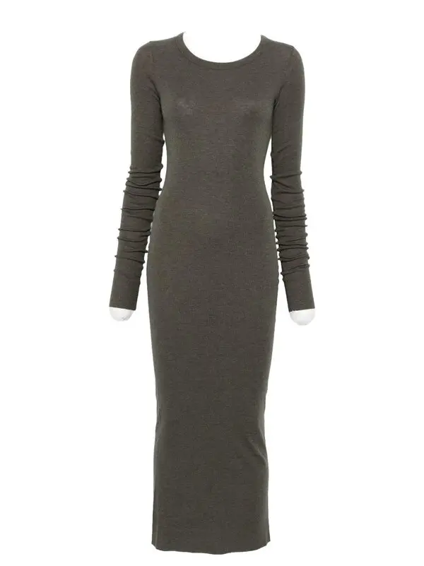 Rick Owens Ribbed Knit Midi Dress - Multicolor