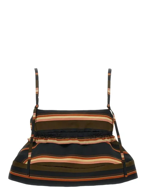 Sacai Striped Technical Fabric Camisole Top - Multicolor