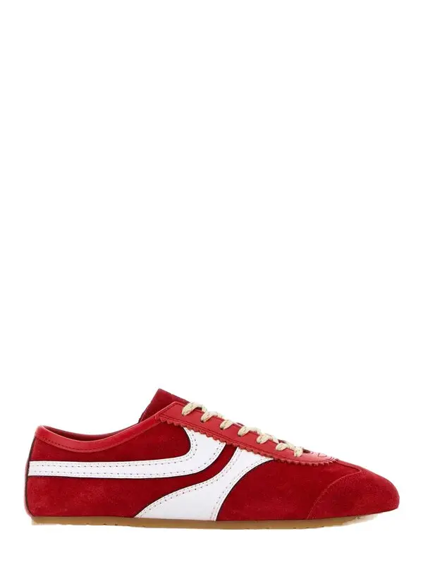 Dries Van Noten Suede Lace-up Sneakers - Red