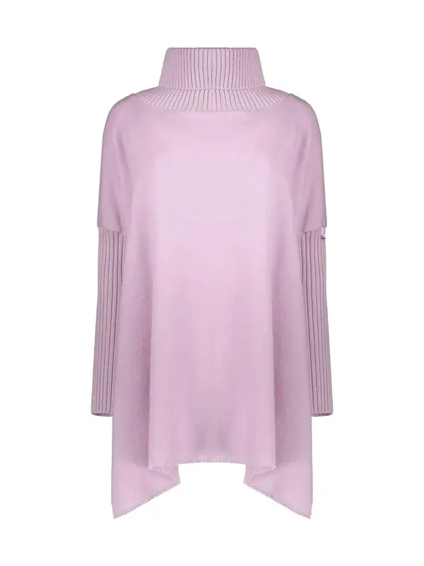 Herno High-collar Asymmetric Poncho - Purple