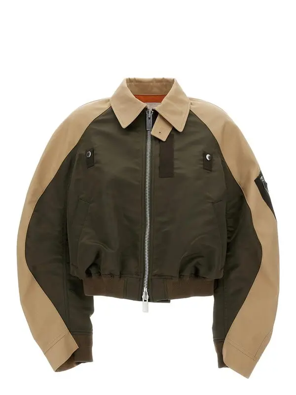 Sacai Cotton Chino X Nylon Twill Blouson - Multicolor