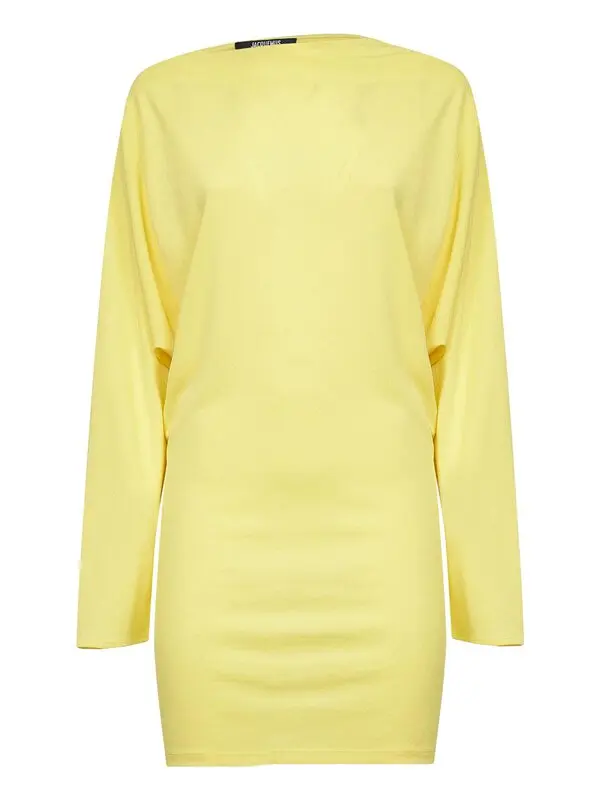Jacquemus Yellow Cowl-back Mini Dress - Multicolor