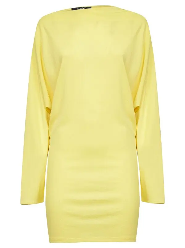 Jacquemus Yellow Cowl-back Mini Dress - Multicolor