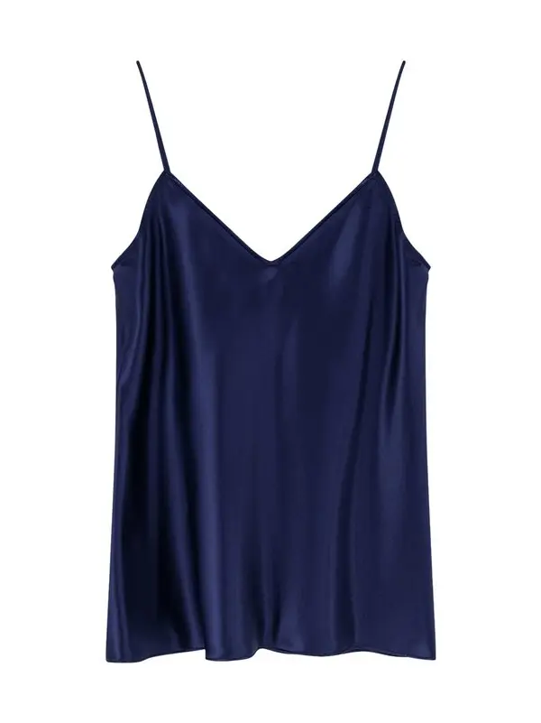 Alberta Ferretti Satin V-neck Camisole - Multicolor