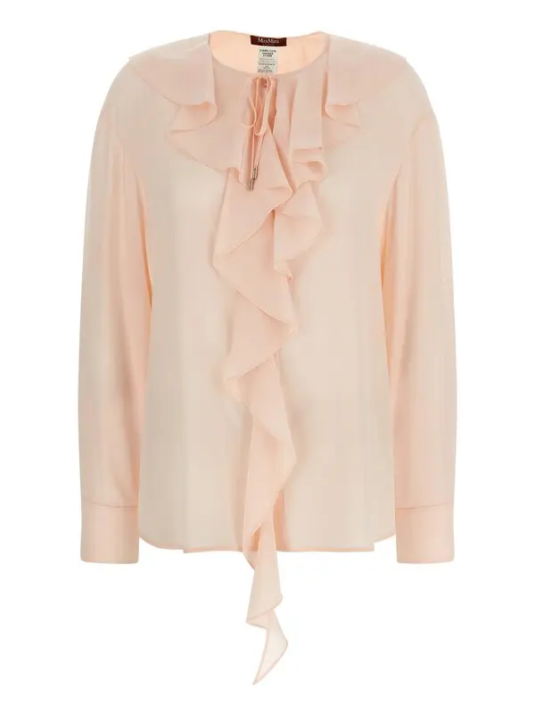 Max Mara Mstepica Silk Crêpe De Chine Blouse - Pink