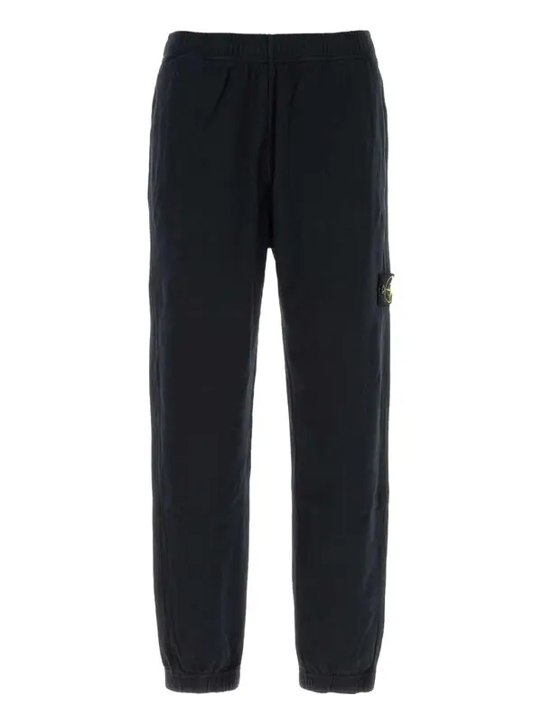 Stone Island Navy Cotton Joggers - Blue
