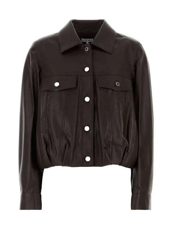 Loewe Chocolate Leather Jacket - Brown