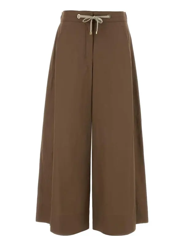 Max Mara Gufo" Cotton Poplin Culottes - Brown