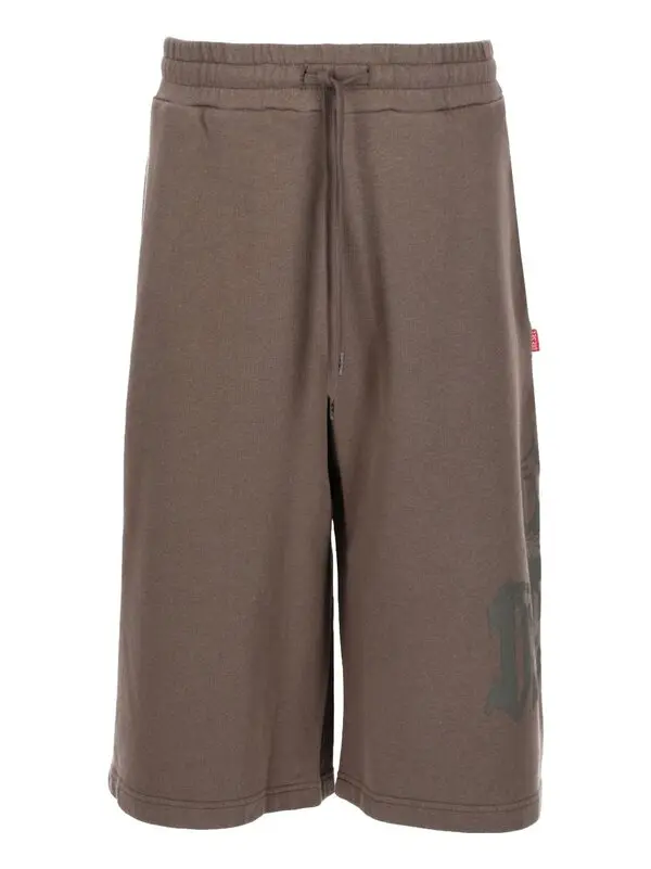 DIESEL® Printed Cotton Blend Shorts - Brown
