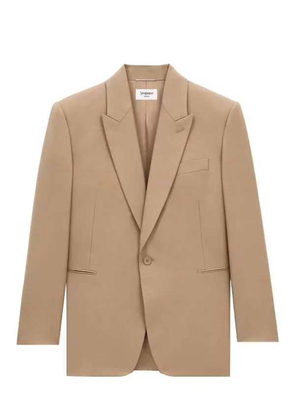 Saint Laurent Wool Single-breasted Jacket - Multicolor