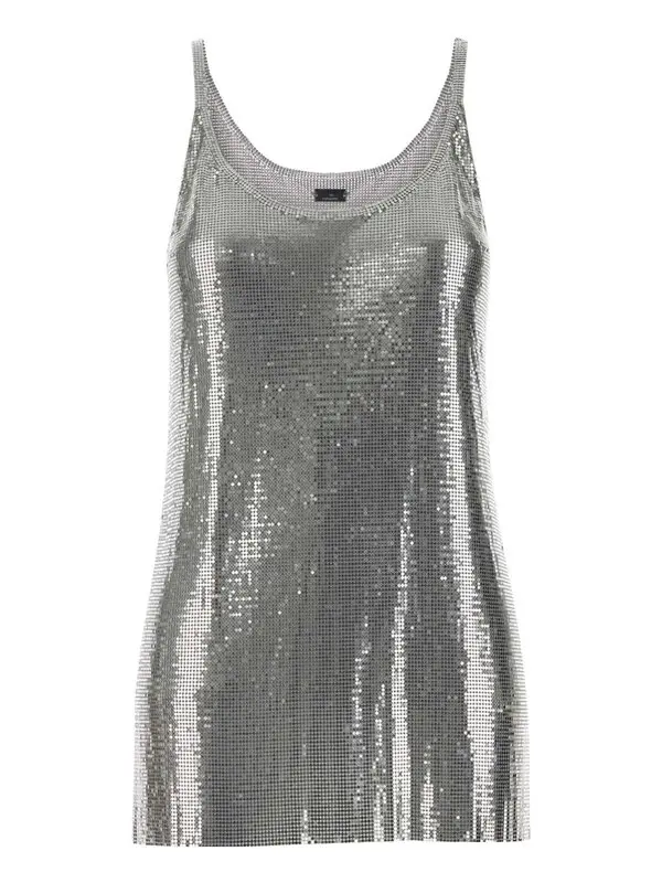 Rabanne Metal Knit Top - Silver