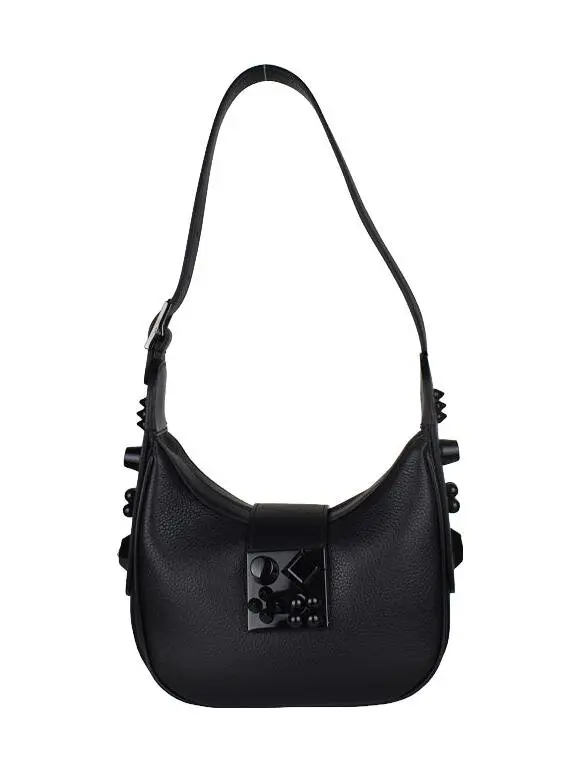 CHRISTIAN LOUBOUTIN Carasky Studded Shoulder Bag - Black