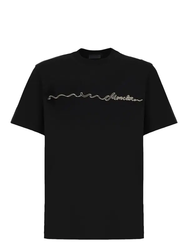 Moncler Logo Detail Cotton T-shirt - Multicolor