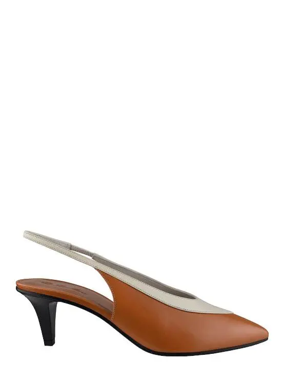 Loro Piana Rebecca Leather Pumps - Brown