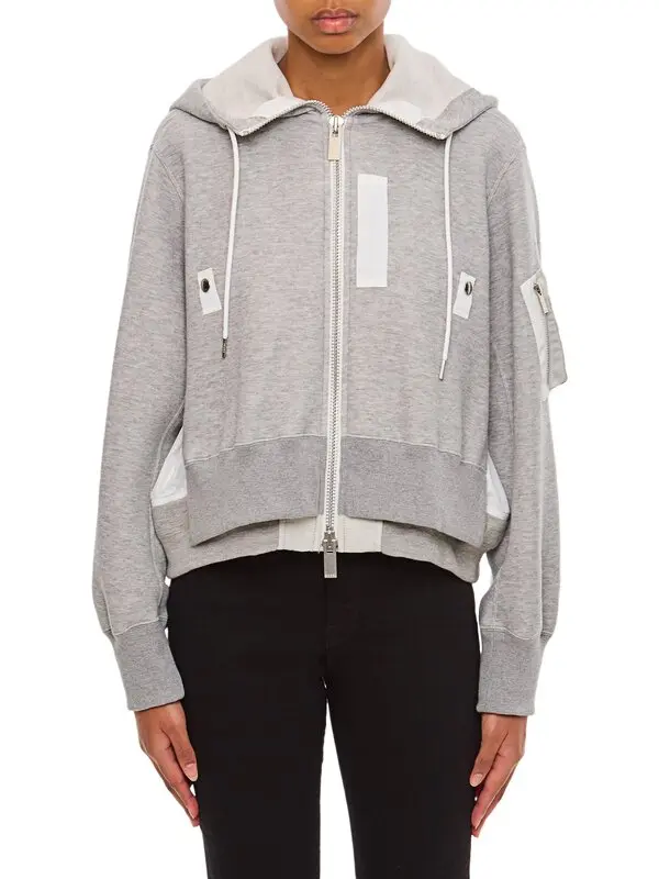 Sacai Sponge Sweat X Nylon Twill Hoodie - Multicolor