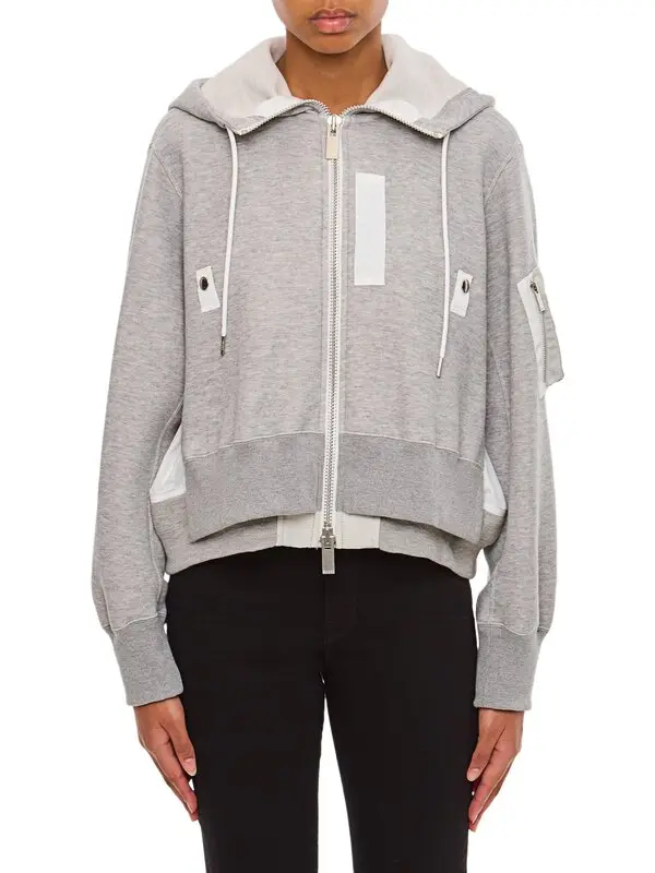 Sacai Sponge Sweat X Nylon Twill Hoodie - Multicolor