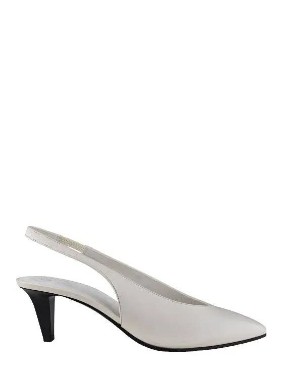 Loro Piana Rebecca Pumps Leather Slingbacks - White