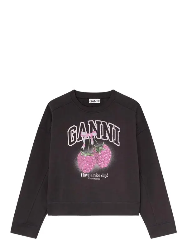 GANNI Cotton Sweatshirt - Multicolor