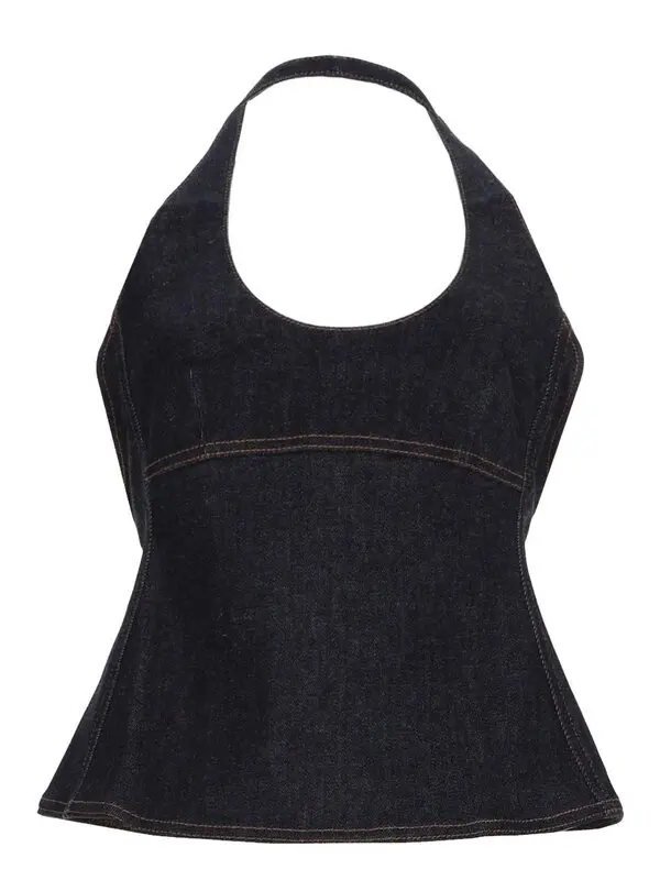 Jacquemus Denim Halter Top - Blue