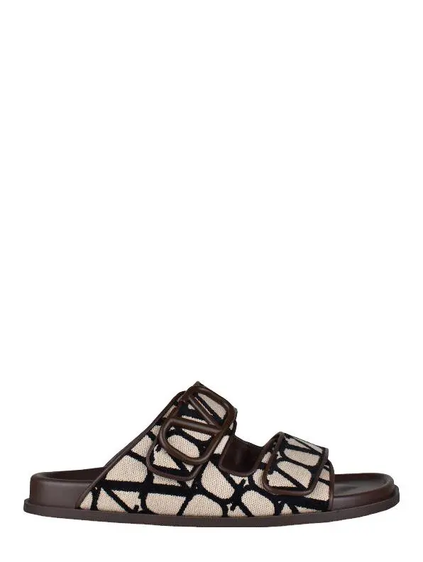 Valentino Garavani V Logo Sandals - Brown