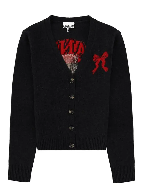 GANNI Cardigan With Graphics - Multicolor