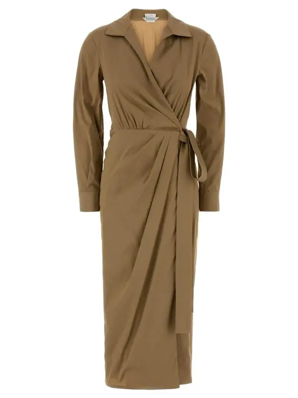 Max Mara Biscuit Stretch Poplin Beta Dress - Brown