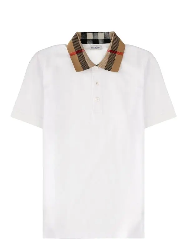 Burberry Cotton Pique Polo - White