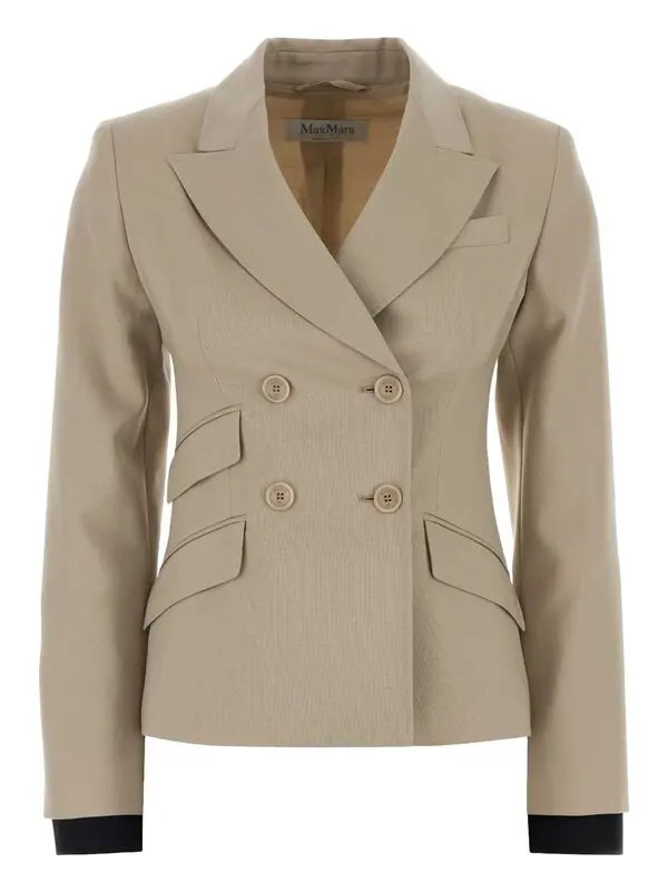 Max Mara Sand Wool Blend Placido Blazer - Brown