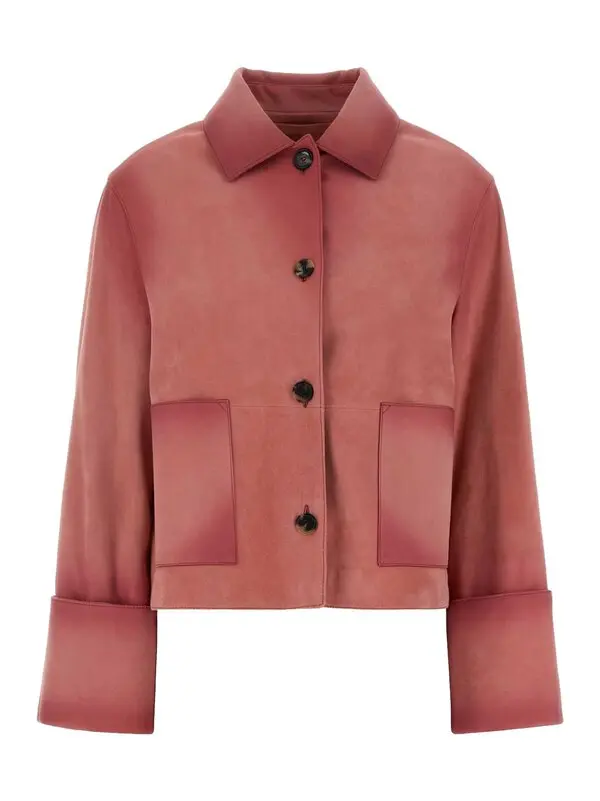Loewe Lamb Leather Jacket - Pink