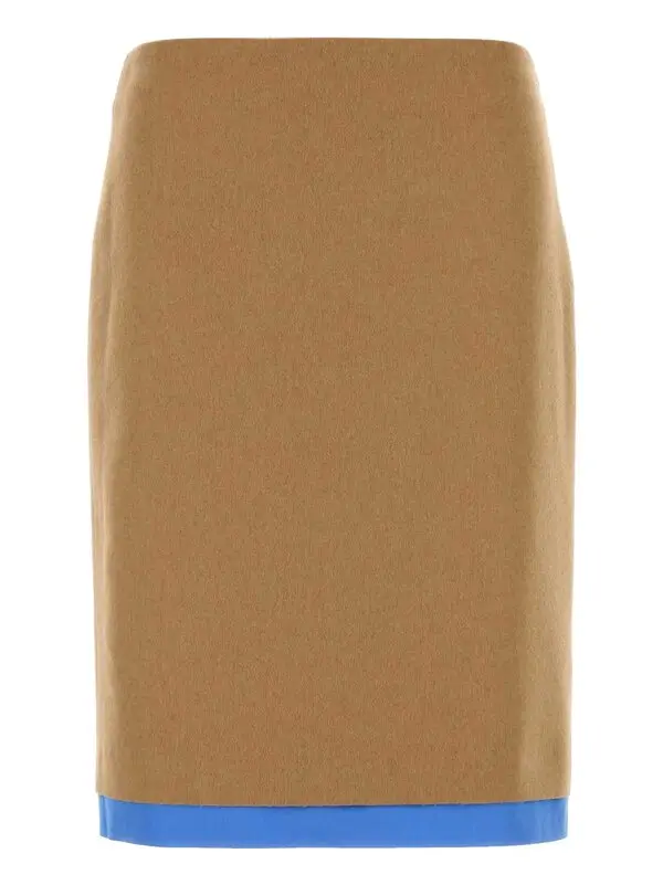 Miu Miu Camel Skirt - Brown